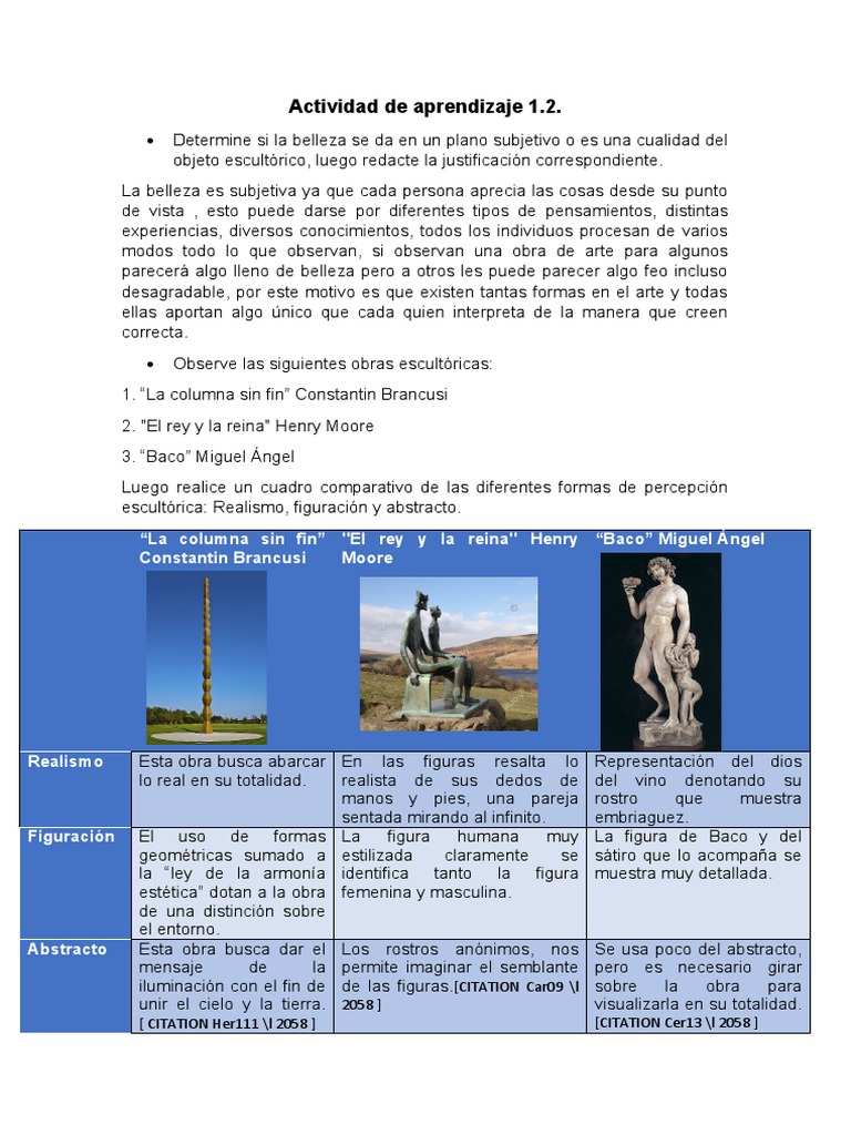 Percepción de la belleza en escultura | PDF | Escultura | Realismo (Artes)