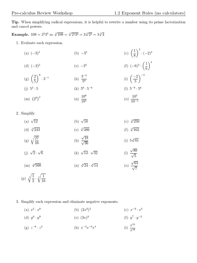 Exponents | PDF | Numbers | Elementary Mathematics