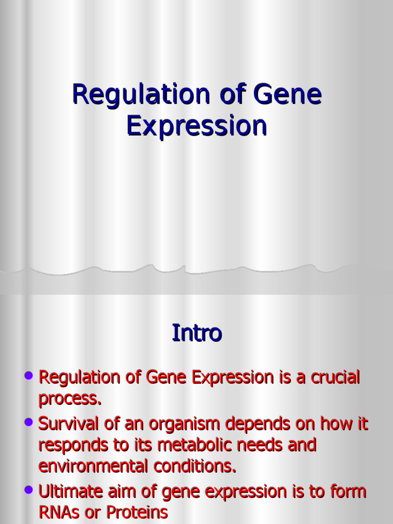 Regulation of Gene Expression | PDF | Operon | Regulation Of Gene ...