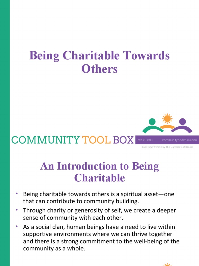 Being Charitable To Others | PDF | Altruism | Psychological Concepts