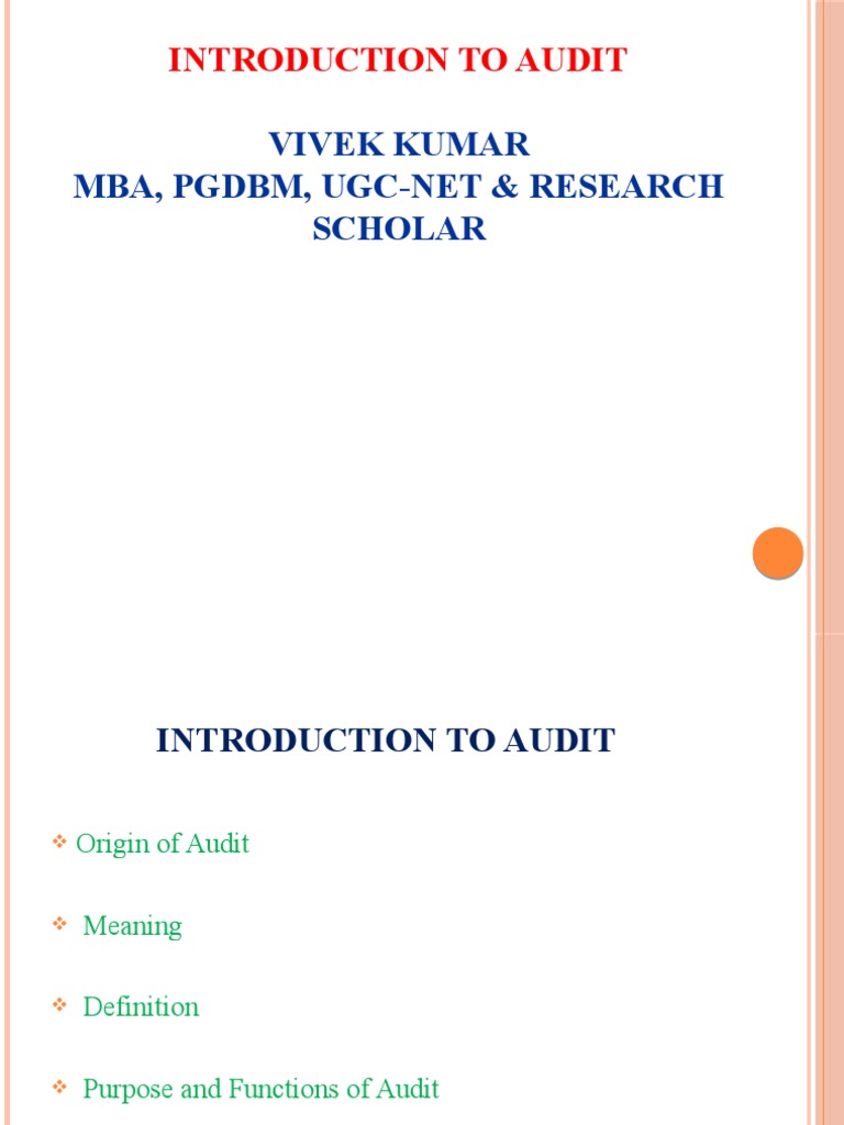 Introduction to Auditing Concepts | PDF | Financial Audit | Audit