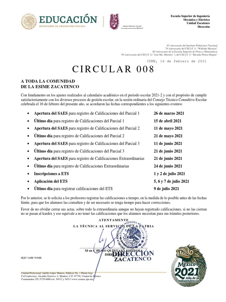 Circular 008 | PDF | Science | Ciencia (general)