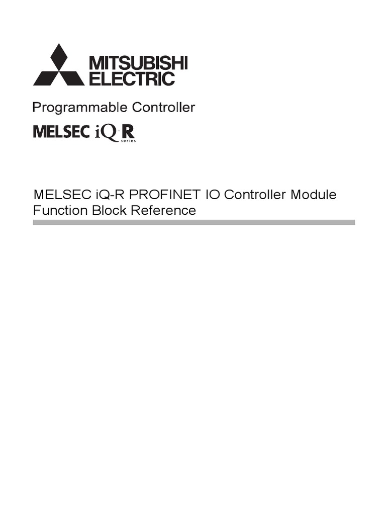 MELSEC iQ-R PROFINET IO Controller Module Function Block Reference | PDF | Parameter (Computer ...