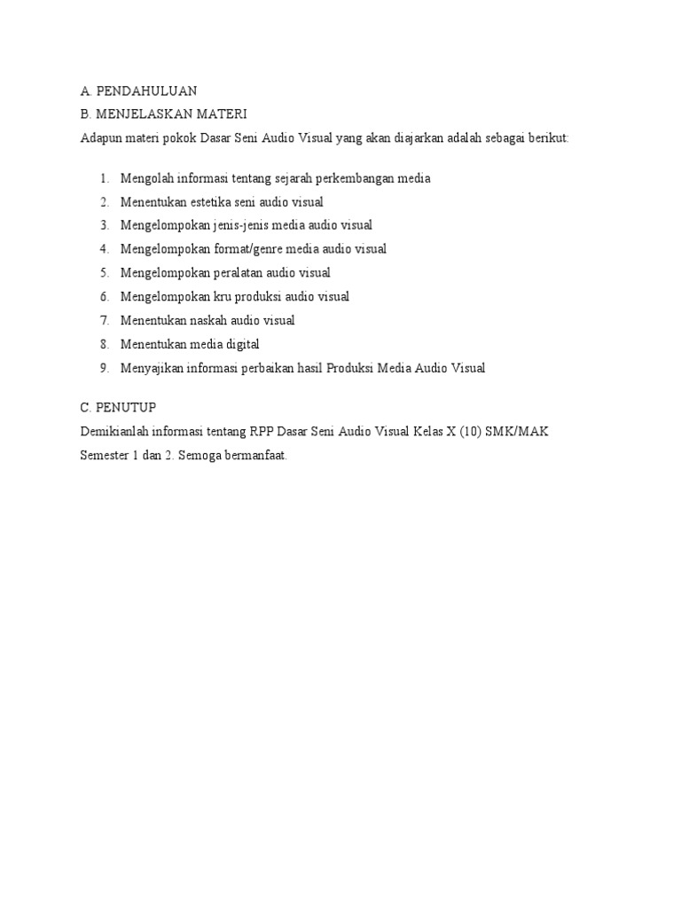 Dasar Seni Audio Visual | PDF