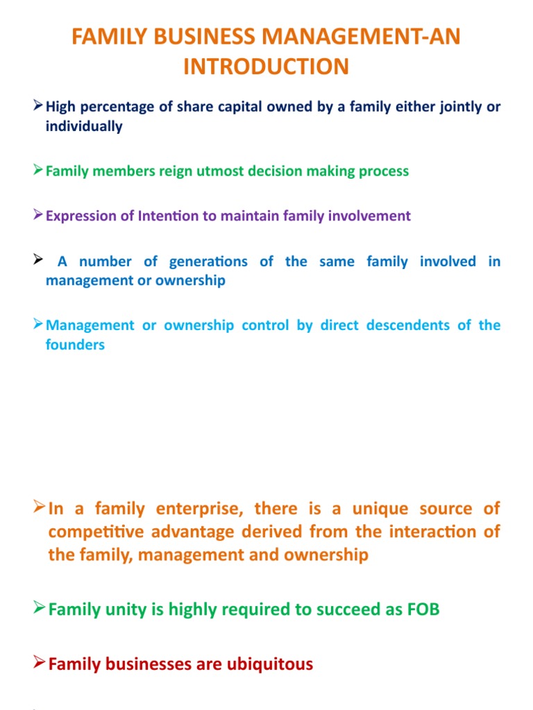 Family Business Management | Download Free PDF | Economies | Business