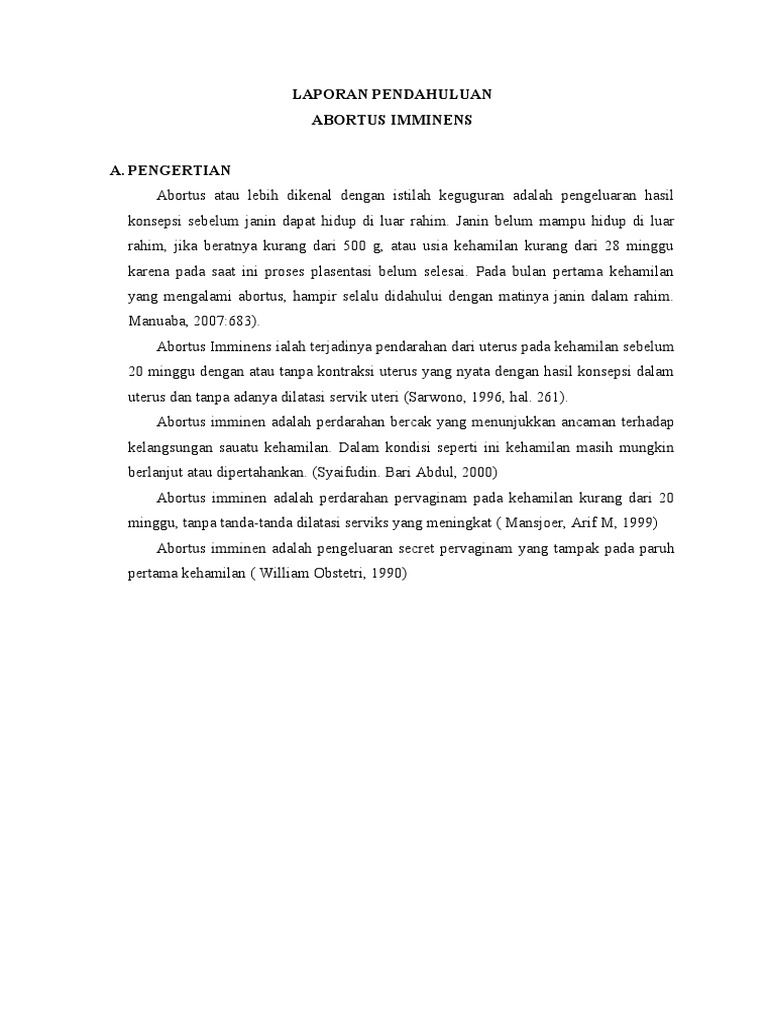 Pengertian dan Anatomi Abortus Imminens | PDF | Sains & Matematika