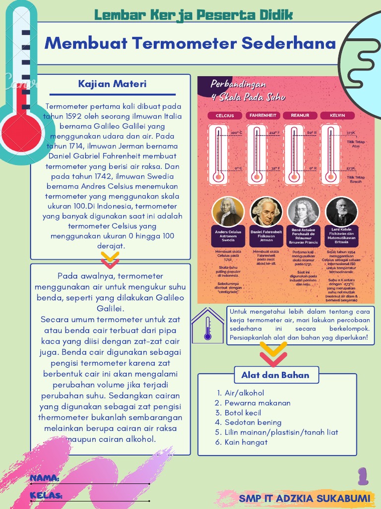 LKPD - Skala Termometer - Pertemuan 2 - REVISI | PDF