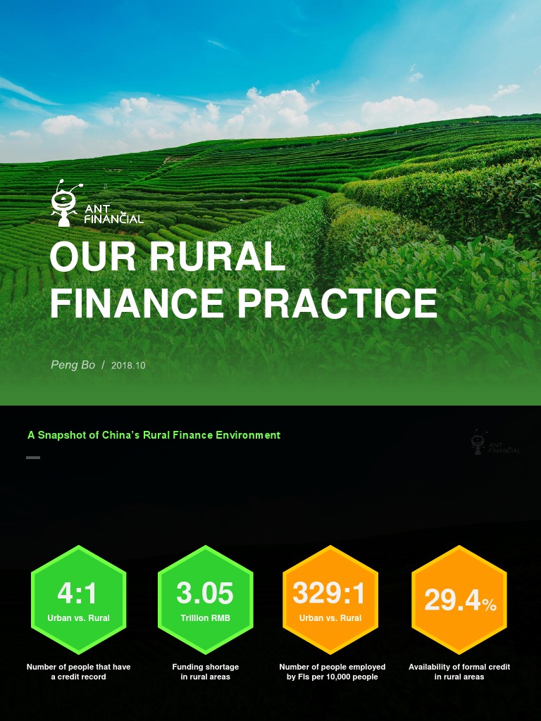 Ant Financial's Rural Finance Practice-PENG Bo | PDF | Microfinance | Loans
