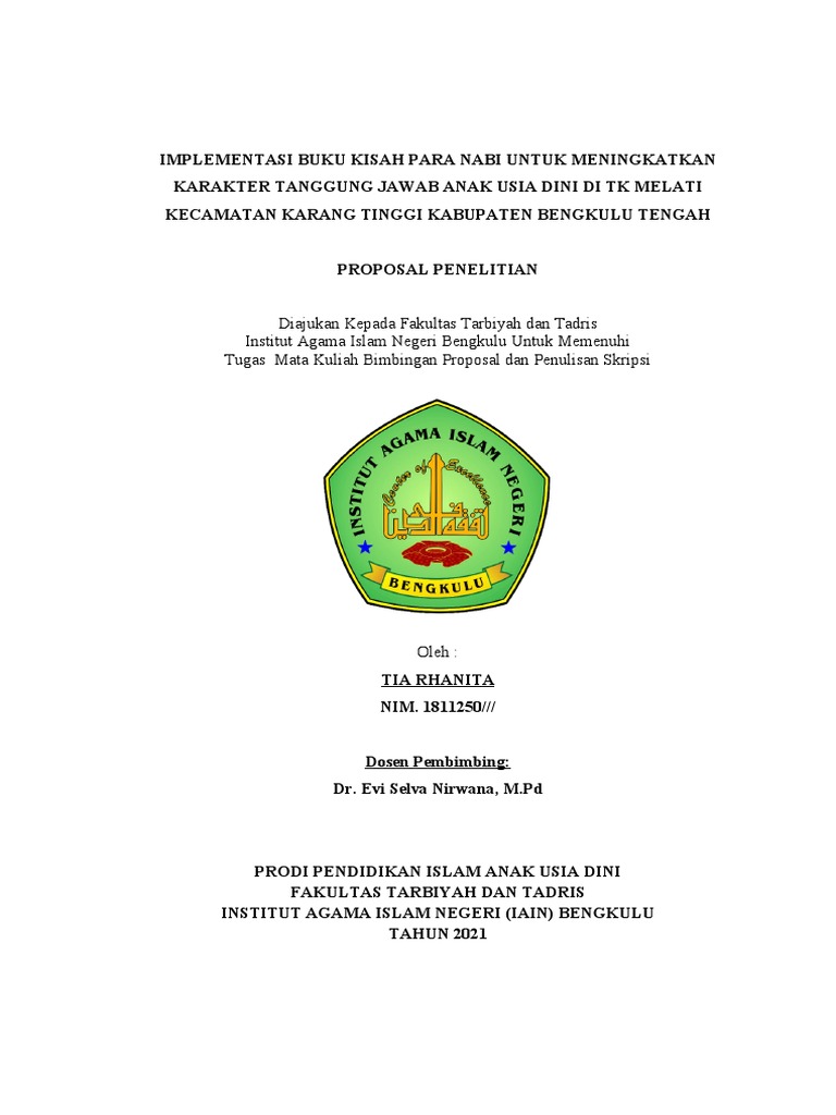 Tugas Proposal Tia Rhanita | PDF | Karier & Perkembangan | Kesehatan Holistik
