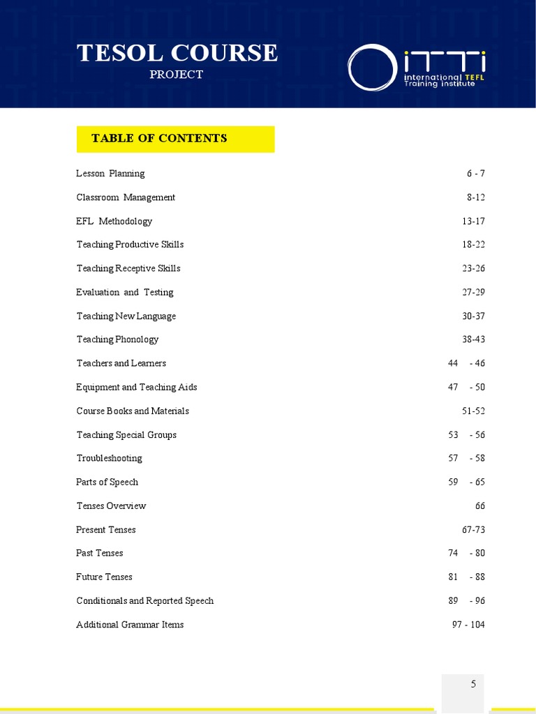 Project TESOL 1 | PDF | English As A Second Or Foreign Language | Teachers