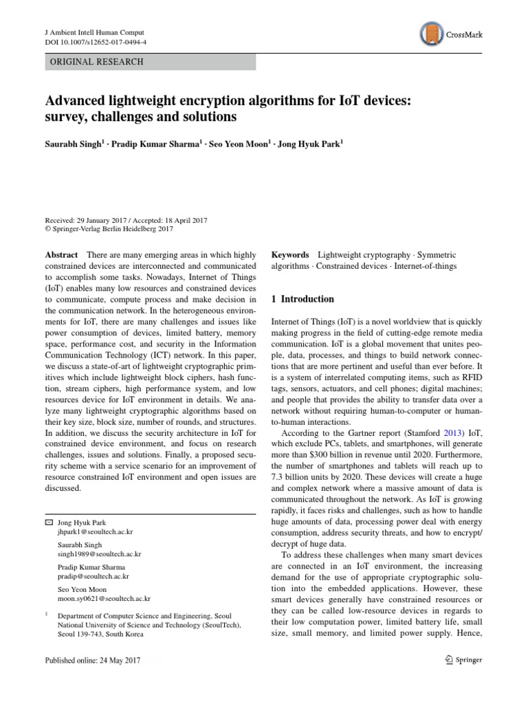 Singh Et Al. - 2017 - Advanced Lightweight Encryption Algorithms For ...