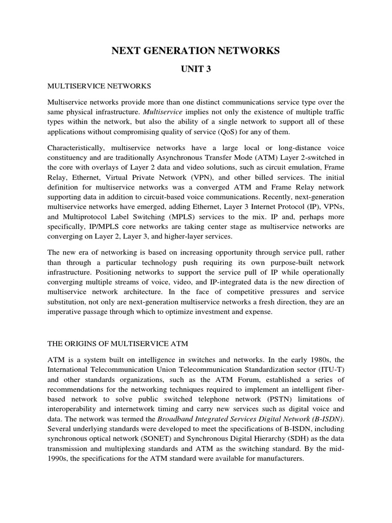Next Generation Networks Unit 3 | PDF | Multiprotocol Label Switching ...