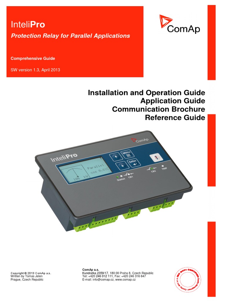 InteliPro 1.3 Comprehensive Guide | PDF | Relay | Power Supply