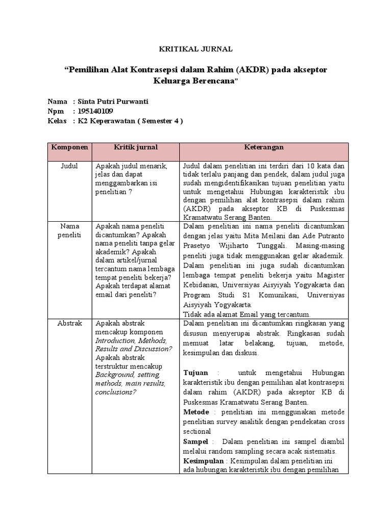 Pemilihan AKDR pada Akseptor KB | PDF | Kesehatan Holistik | Sains ...