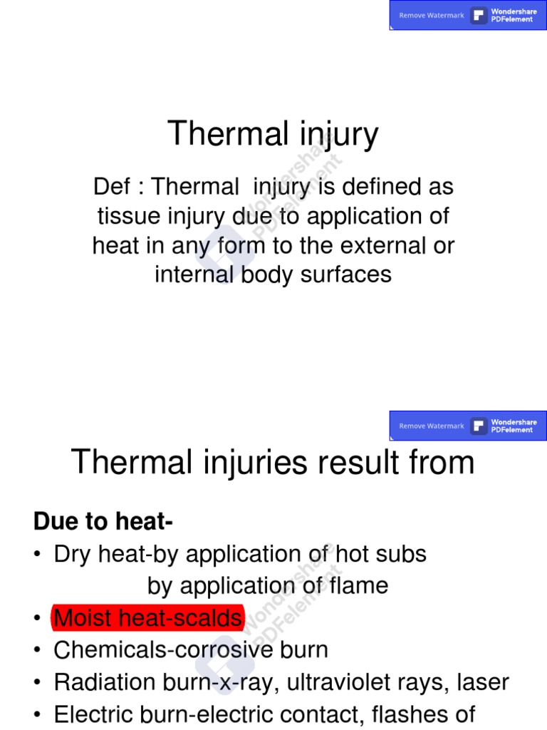 Thermal Injury | PDF | Burn | Hypothermia