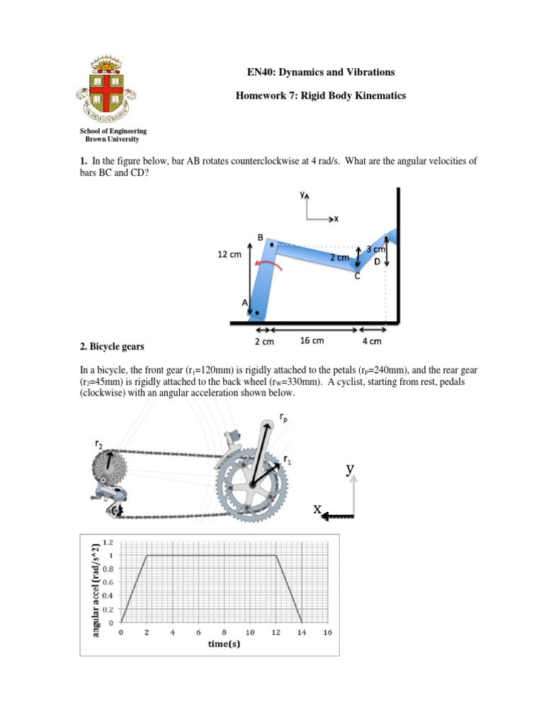 Rigid Body Kinematics Assignment Problems | PDF | Acceleration | Kinematics