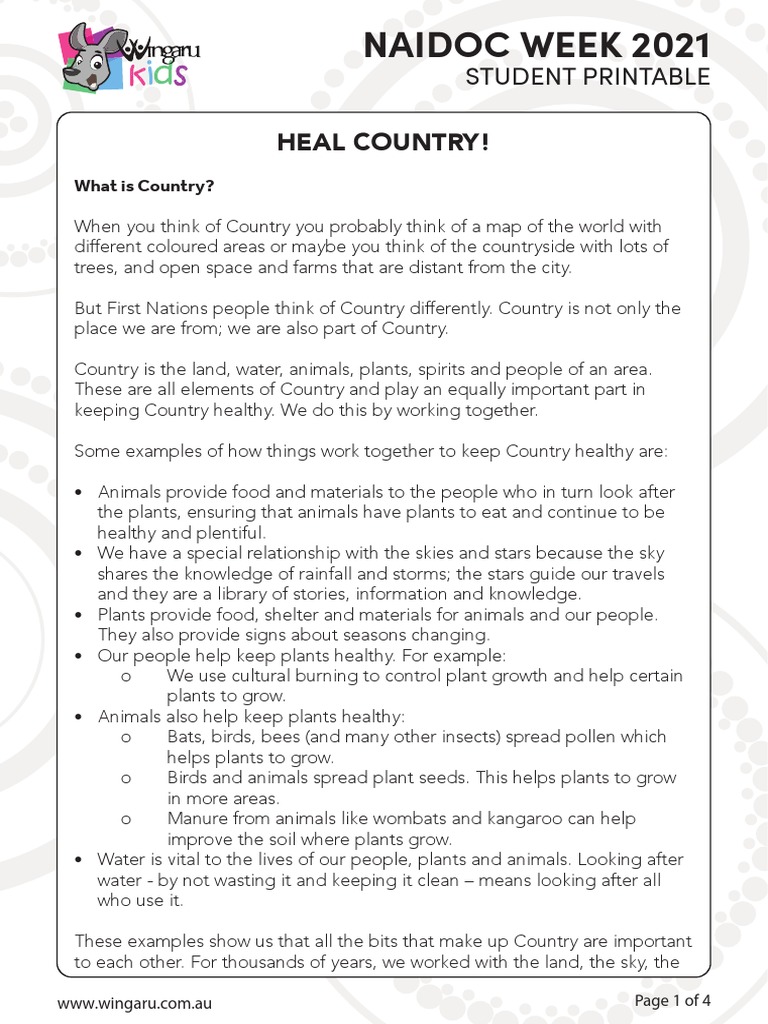Naidoc-2021 - Heal-Country-Student-Information-Sheet-Adobe-Reader ...
