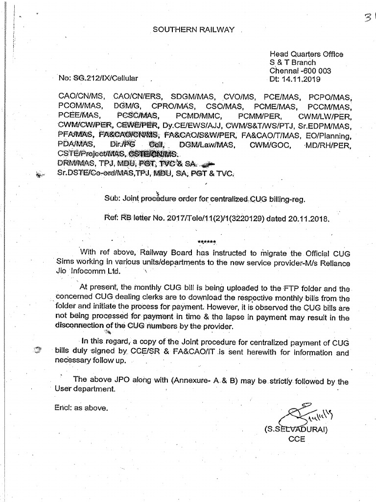 CUG Bill Processing | PDF