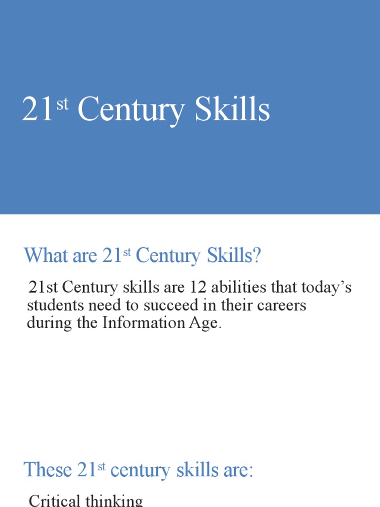 21st Century Skills | PDF | Information Literacy | Literacy