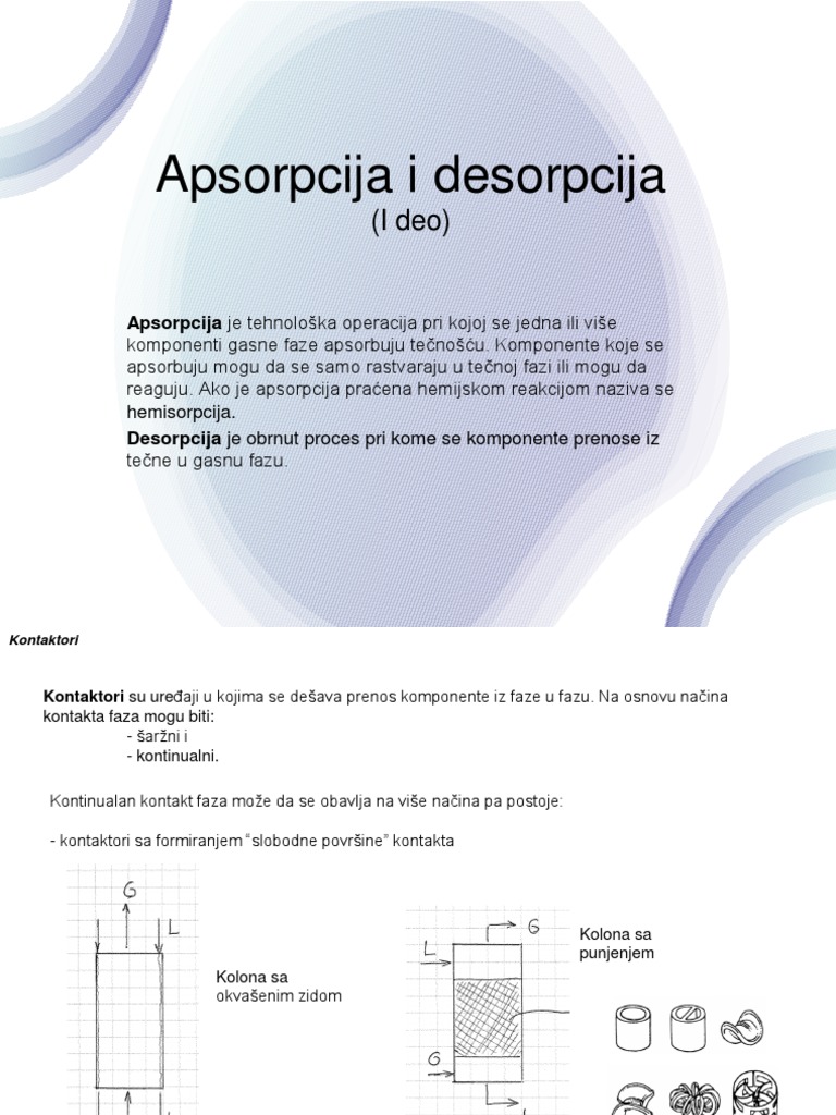 Apsorpcija I Desorpcija 1 | PDF