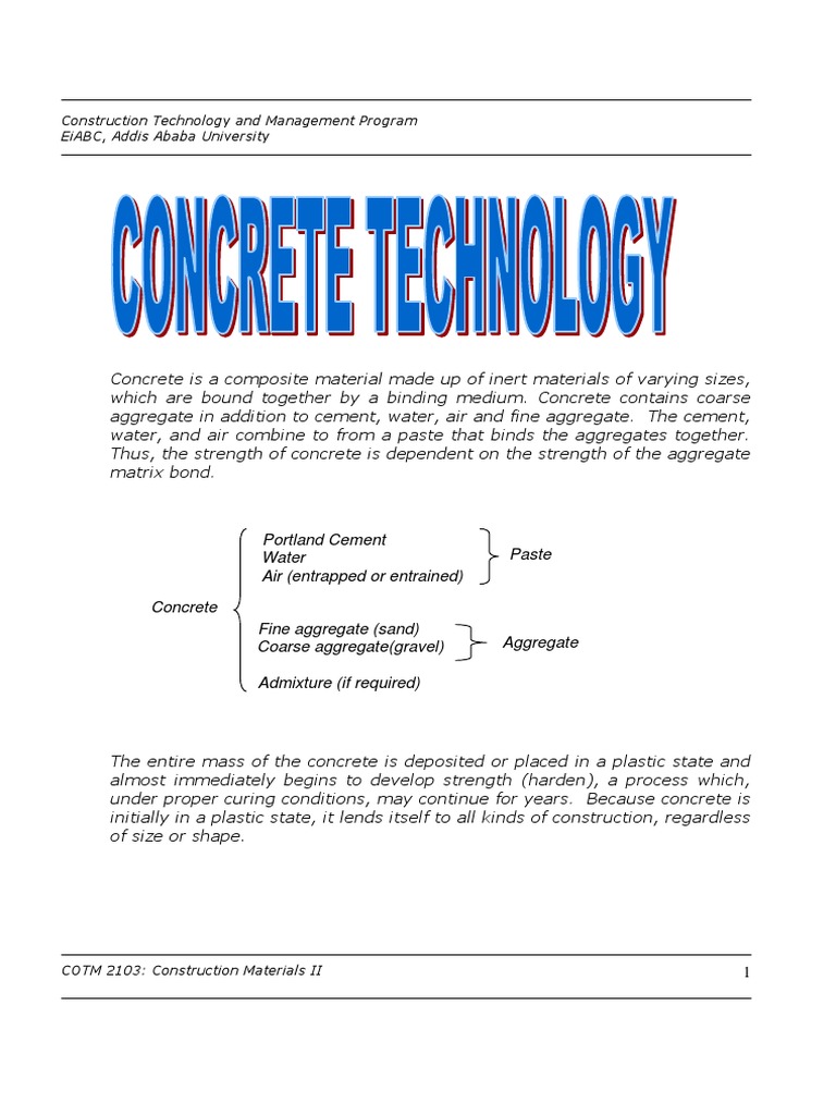 01 Cotm 2103 Handout | PDF | Prestressed Concrete | Concrete