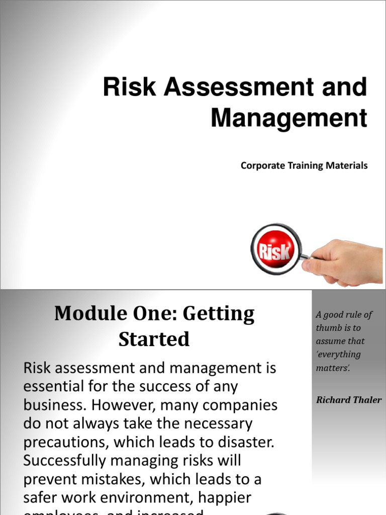 Risk Assessment Training Materials | PDF | Hazards | Risk