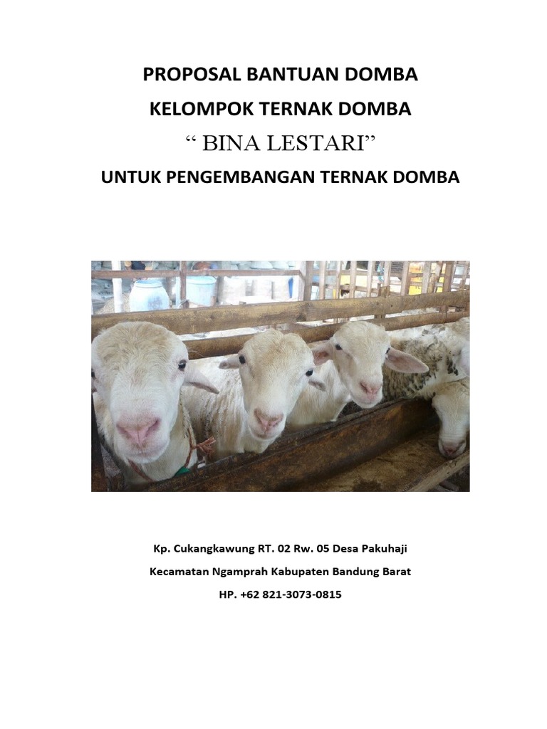 Proposal Bantuan Dana Domba | PDF