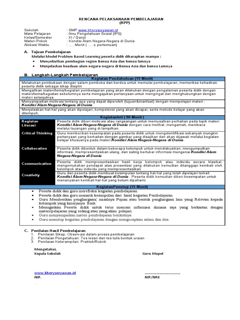 2 RPP IPS KELAS 9 SEM.1 - WWW - Kherysuryawan.id | PDF