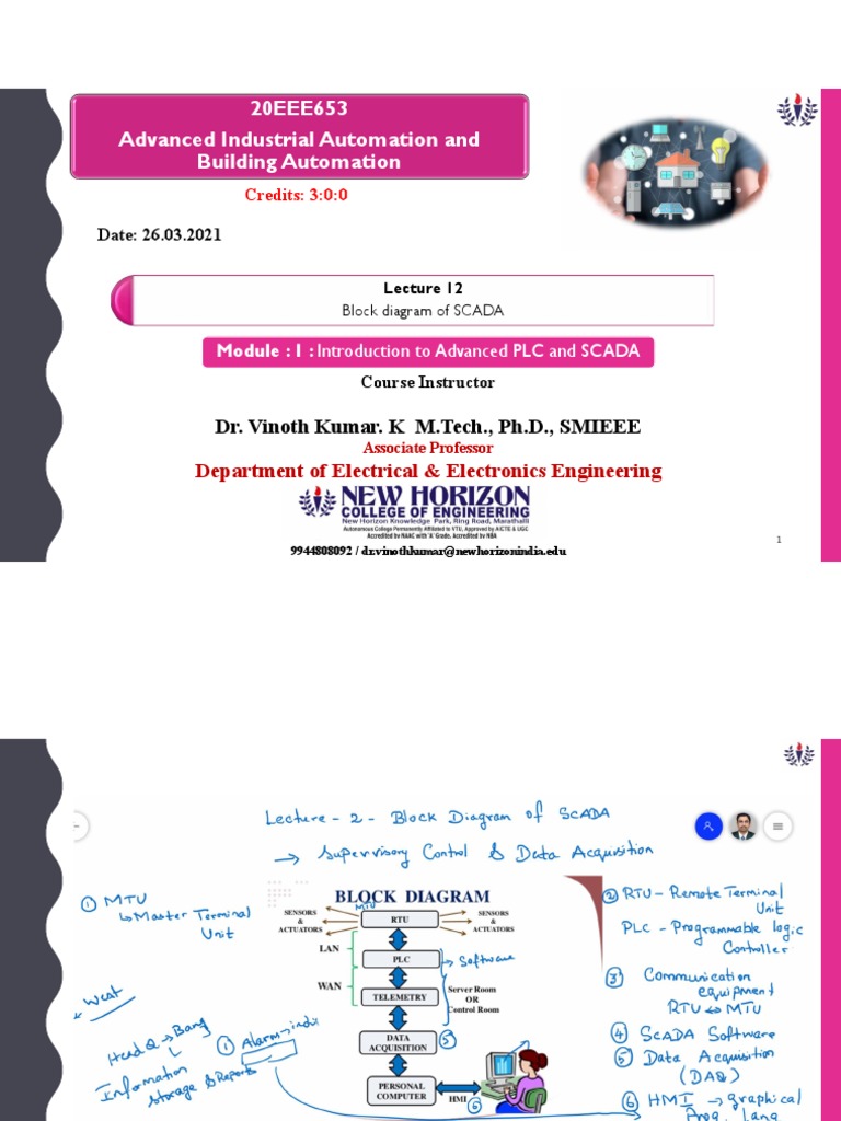 20EEE653 Advanced Industrial Automation and Building Automation | PDF ...