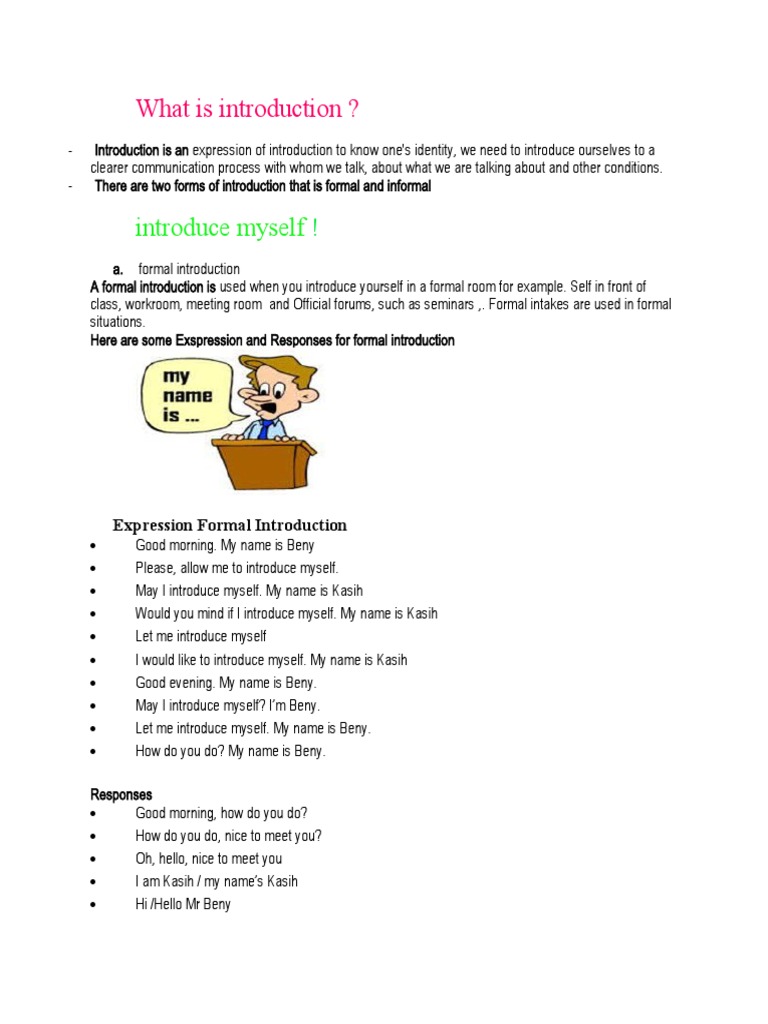 What Is Introduction ?: Introduce Myself | PDF