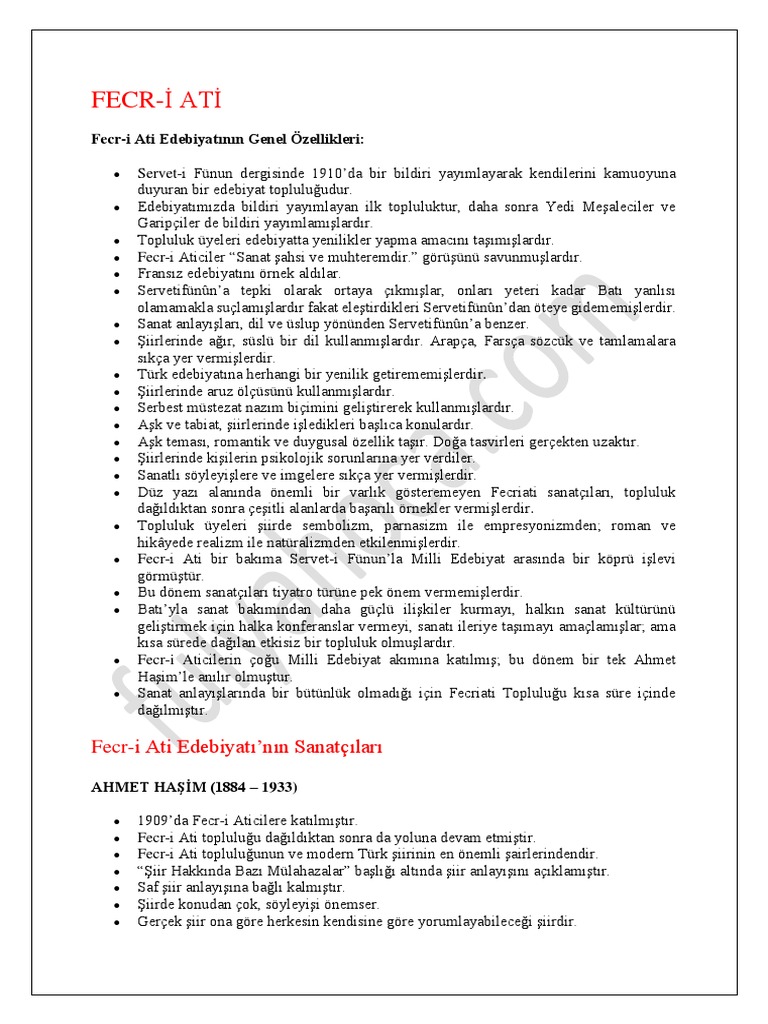 Fecr-İ Ati̇ | PDF