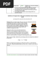 Percent Yield Analysis of MgO Lab | PDF | Magnesium | Physical Sciences