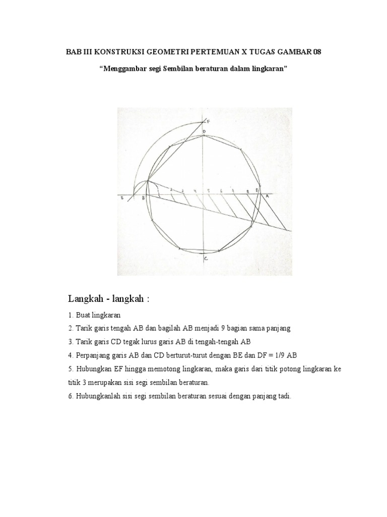 Tugas 08 Bab Iii Konstruksi Geometri Sebuah Segi Sembilan Beraturan ...