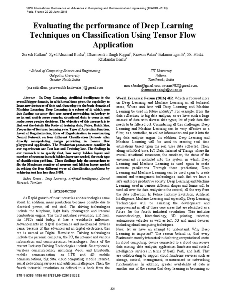 Deep Learning Pdf Deep Learning Machine Learning