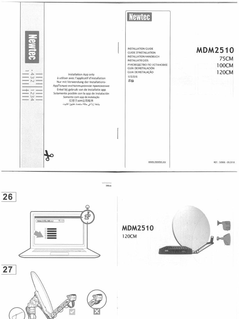 Newtec MDM2510 Installation Guide 120cm | PDF