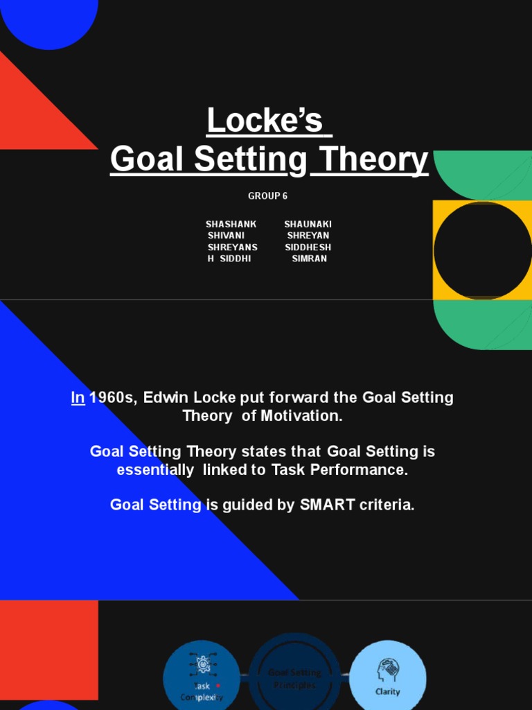 Locke's Goal Setting Theory | PDF