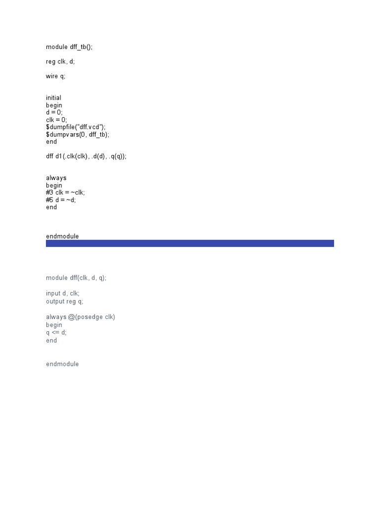 DD Verilog Codes | PDF