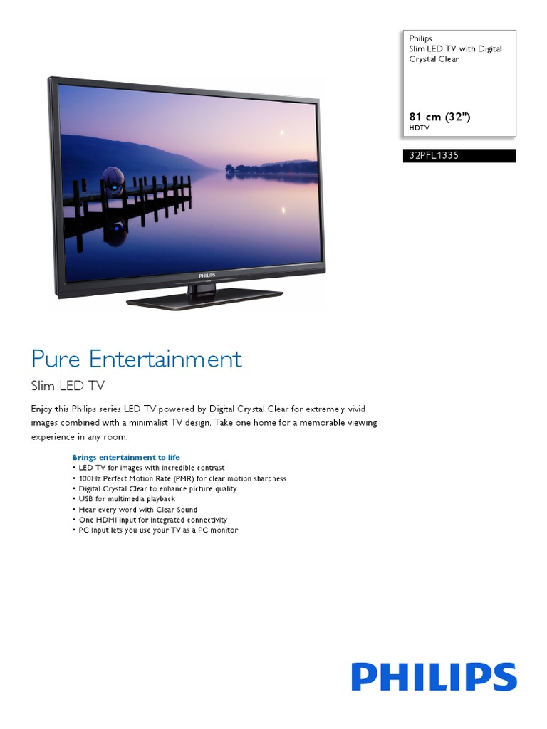 Pure Entertainment: Slim Led TV | PDF | Computers