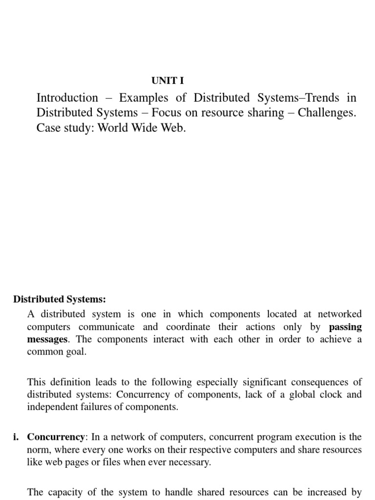 Introduction - Examples of Distributed Systems-Trends in Distributed ...