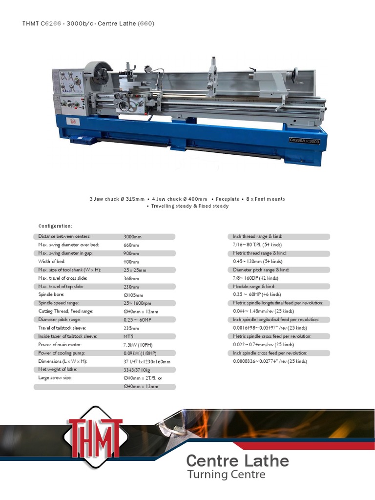 Lathe C6266 - 3000 Brochure | PDF