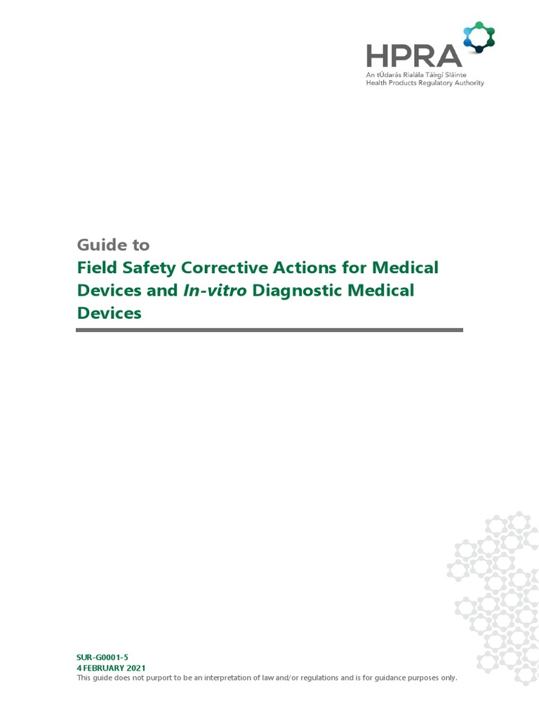 FSCA Guide for Medical Devices | PDF | Medical Device | Business