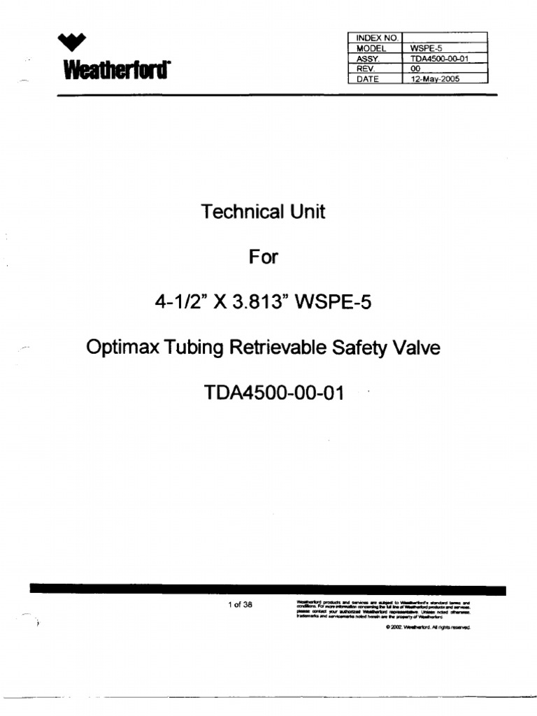 TRSV Weatherford Manual | PDF