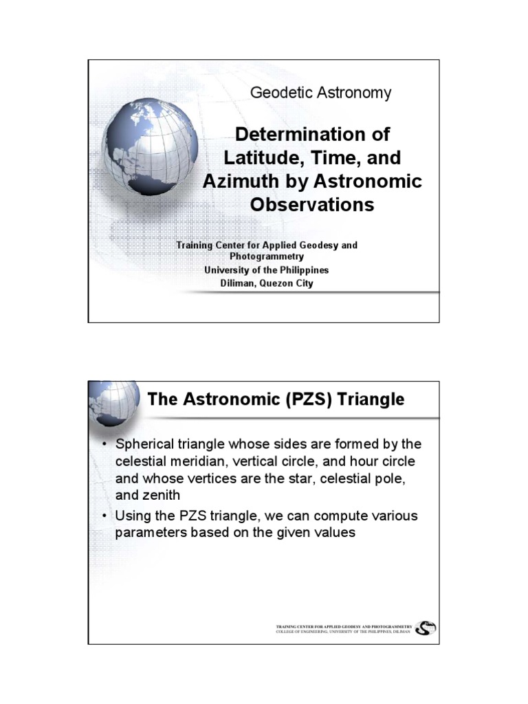 Geodetic Astronomy Part4 | PDF | Geodesy | Trigonometric Functions