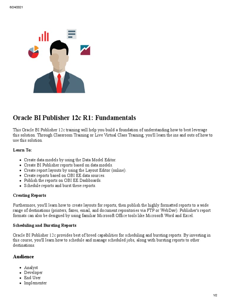 05 - Oracle BI Publisher 12c R1 Fundamentals | PDF | Data Model ...