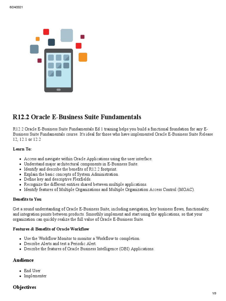 09 - E-Business Suite Fundamentals | PDF | Electronic Business | Workflow