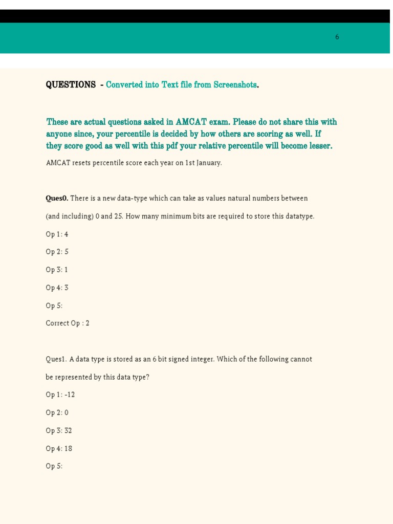 AMCAT Computer Programming1 - Part1 | PDF | Computer Program | Programming