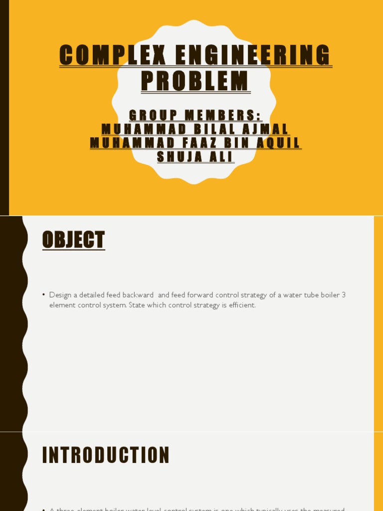 Complex Engineering Problem Presentation 10-06-2021 | PDF | Boiler | Control System