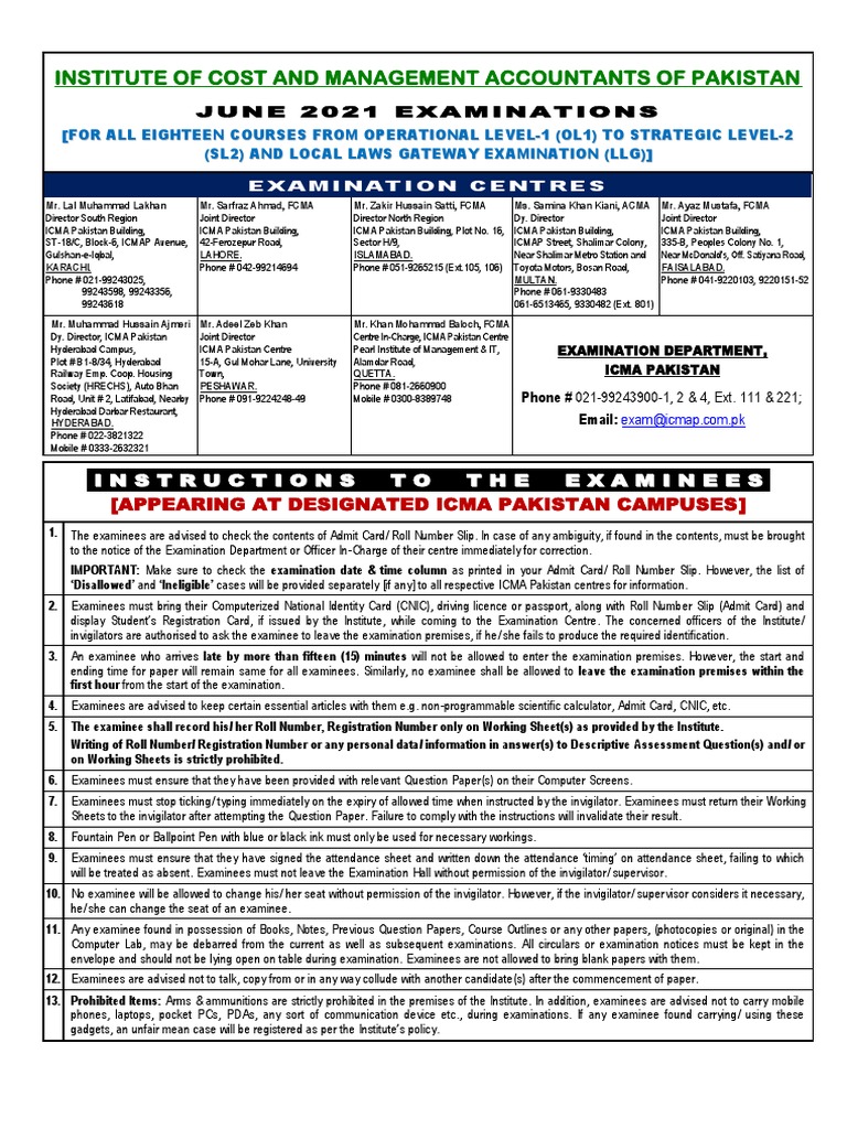 Instructions To The Examinee Cbe Pdf Identity Document Computing
