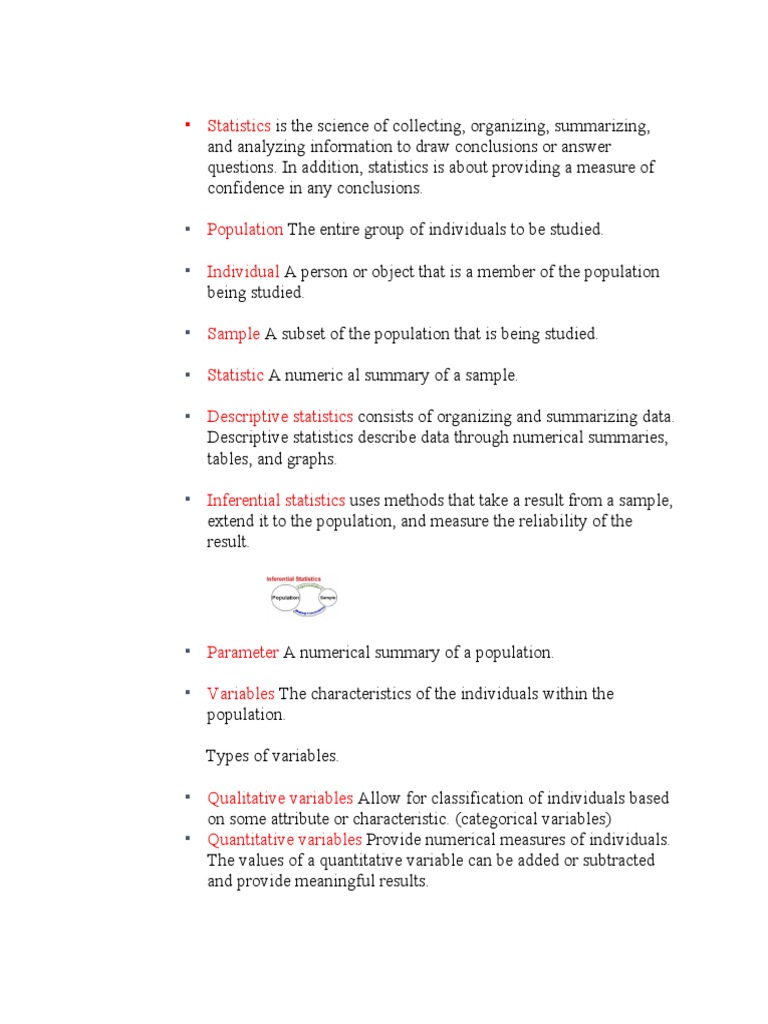 Statistics Concepts Explained | PDF | Mean | Level Of Measurement