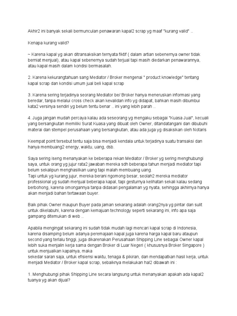 Kapal Scrap | PDF
